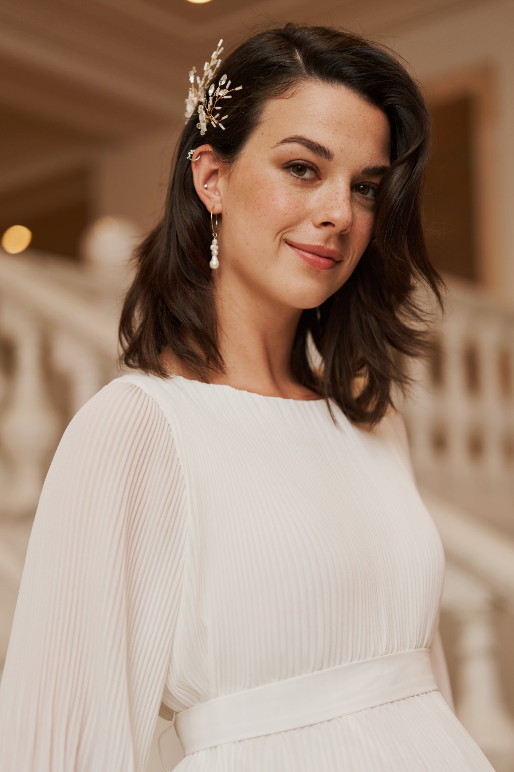 3er Set Braut Haarschmuck im floralen Design – Mamarella GmbH