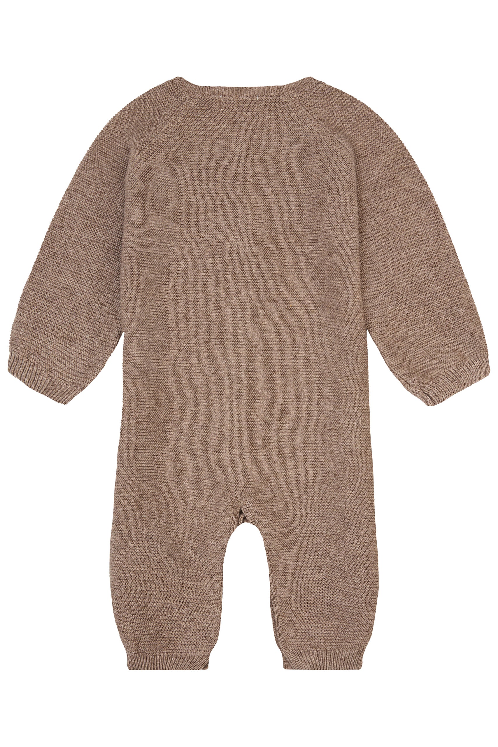 Organic Strickstrampler mit Knopfleiste taupe – Mamarella GmbH