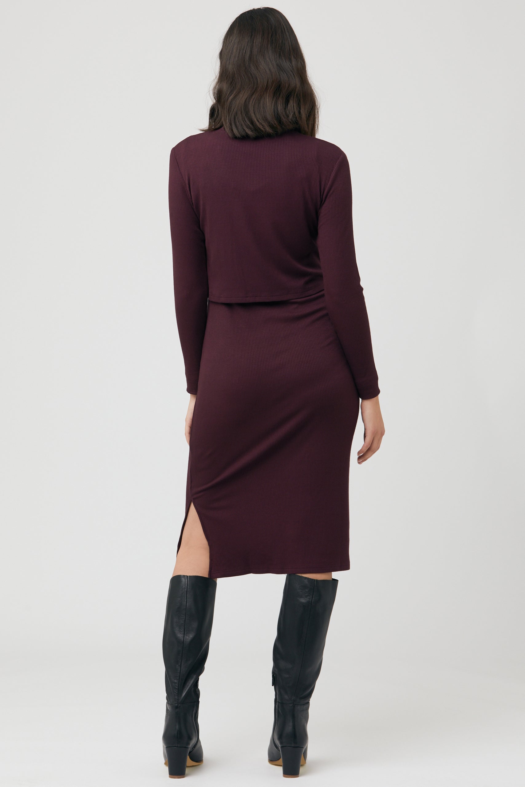 Two-piece ribbed knit maternity and nursing dress – Mamarella GmbH