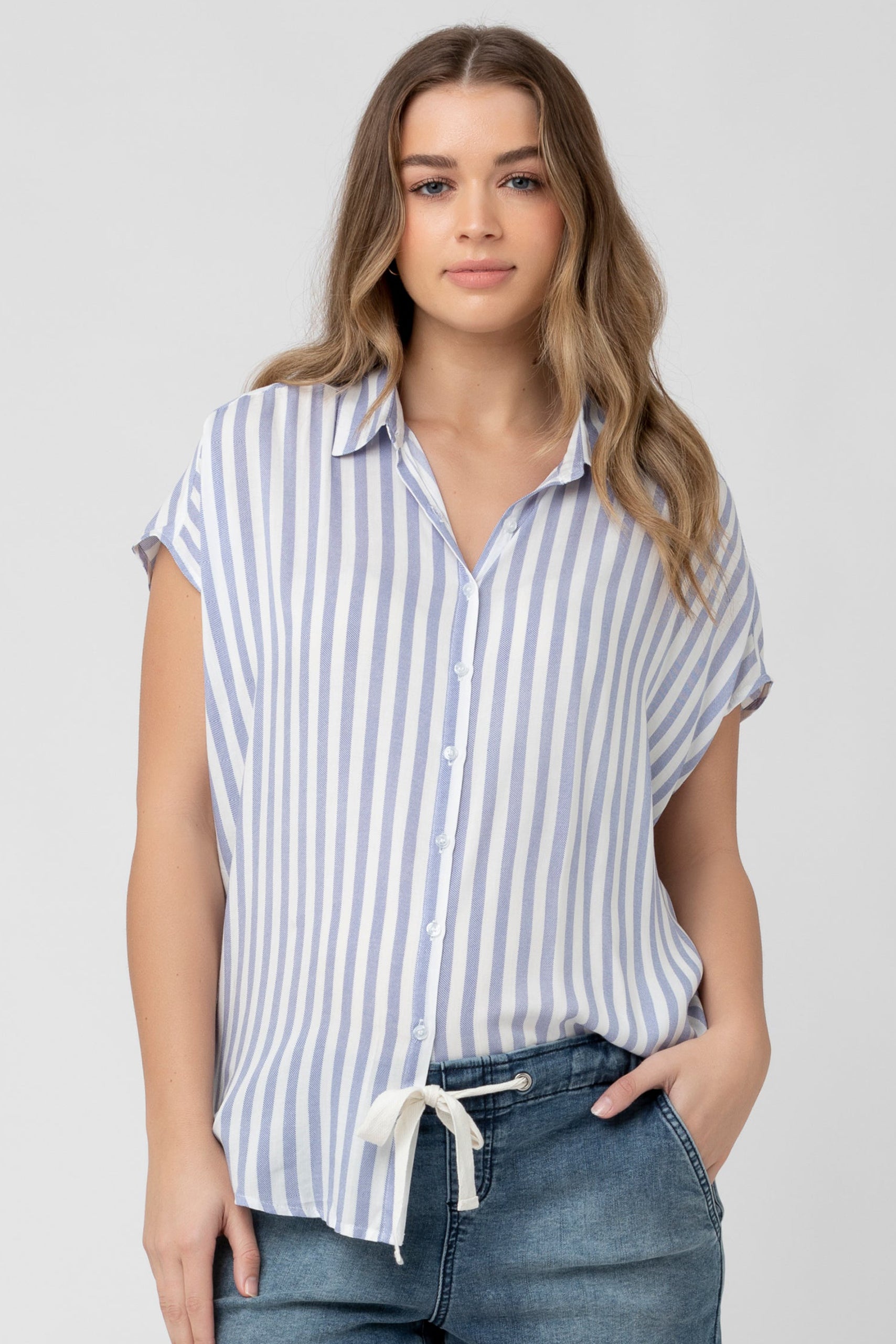 Relaxed Umstands- und Stillbluse gestreift – Mamarella GmbH