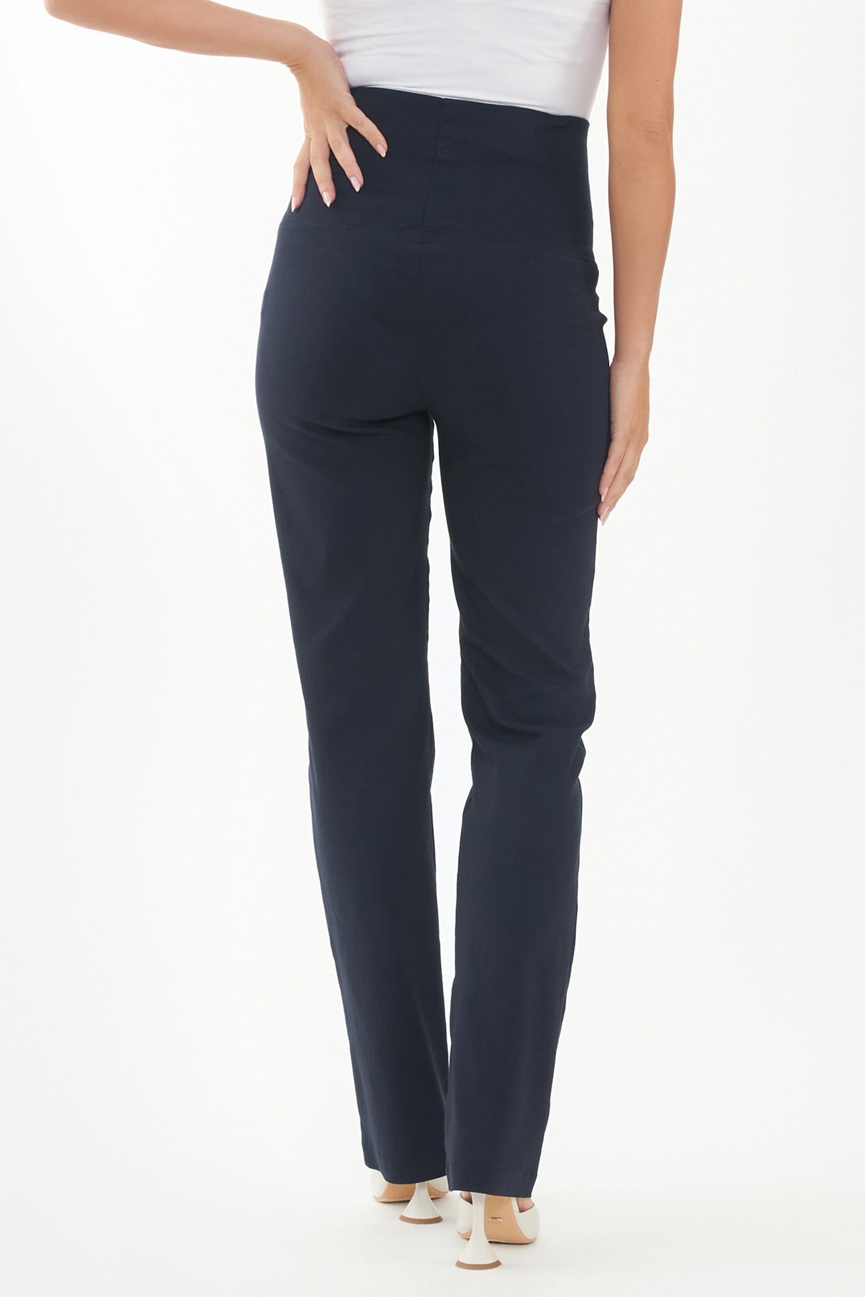 Classic straight leg maternity trousers navy – Mamarella GmbH
