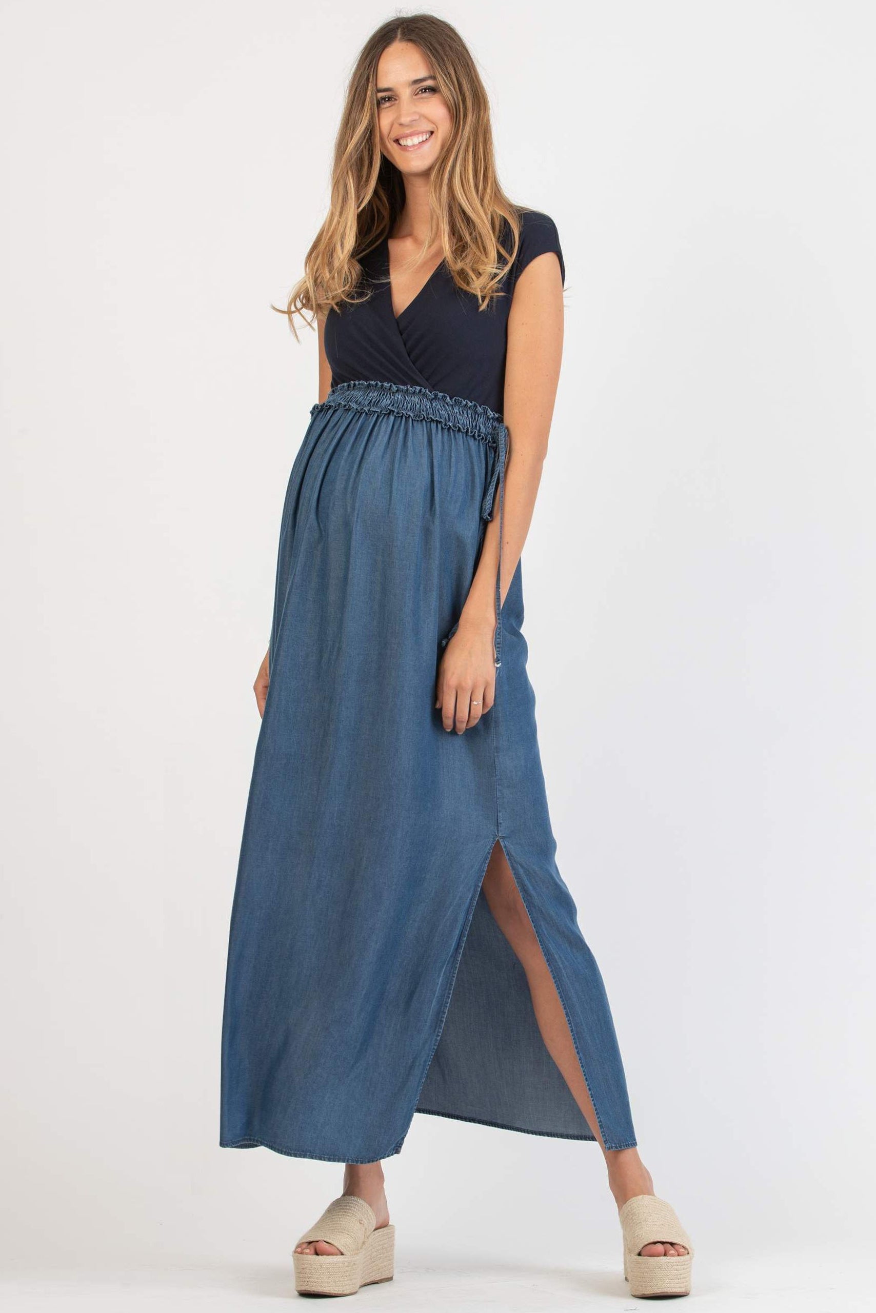 Tencel Maternity and Nursing Maxi Dress – Mamarella GmbH