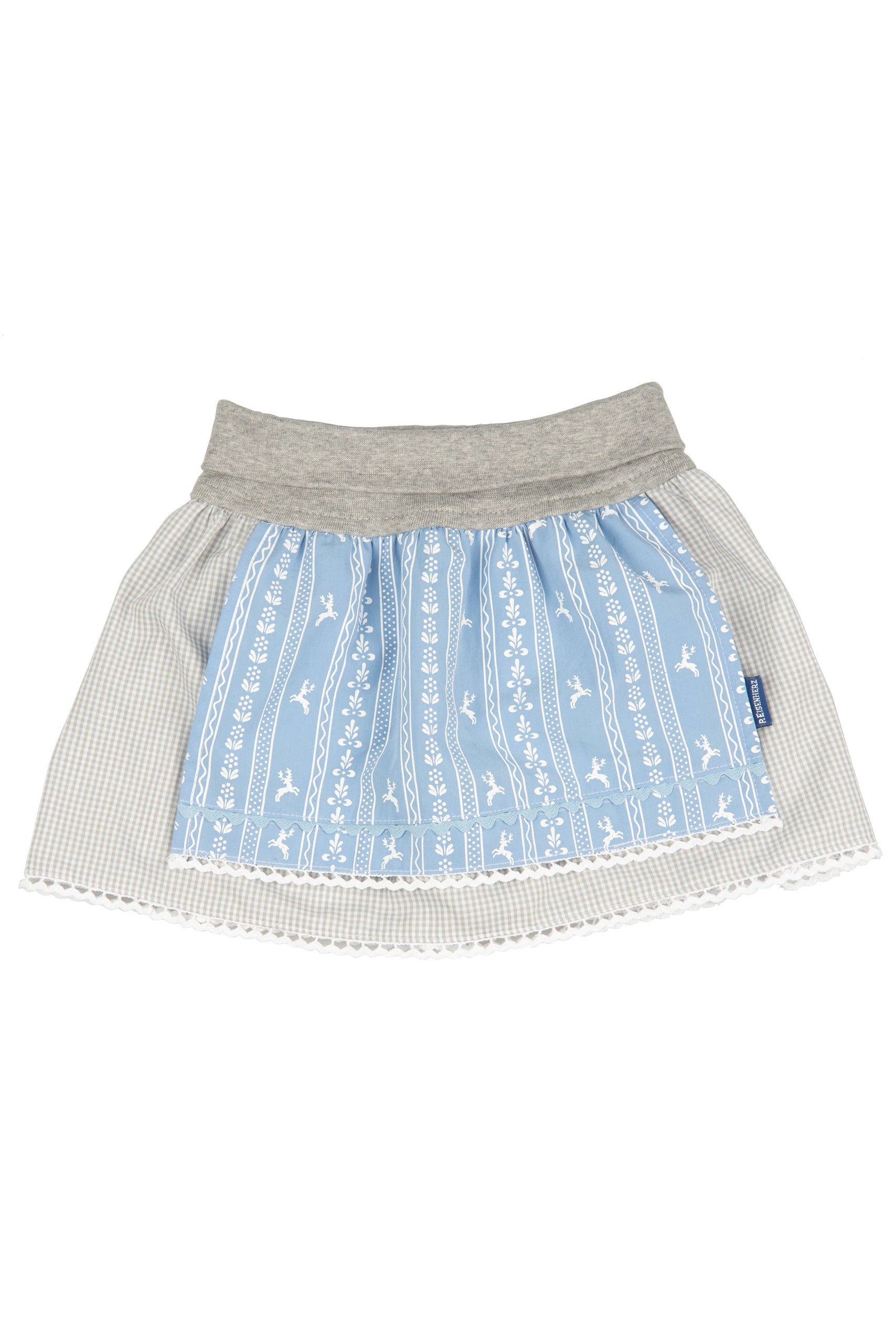 Traditional skirt with apron, light blue – Mamarella GmbH