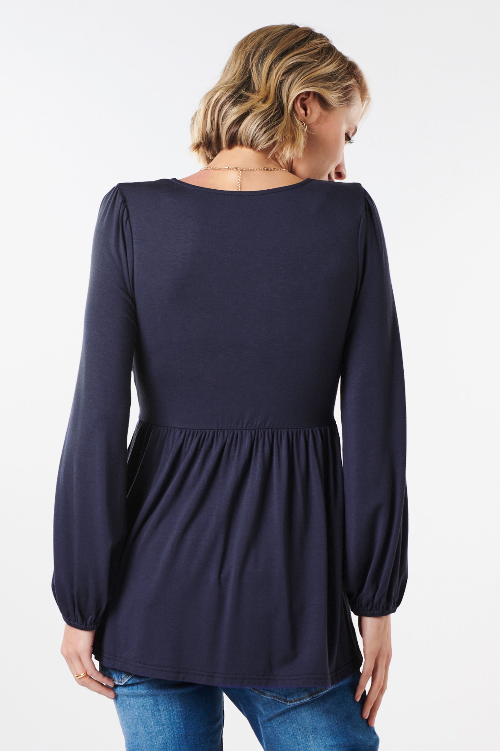 Maternity and nursing shirt navy – Mamarella GmbH