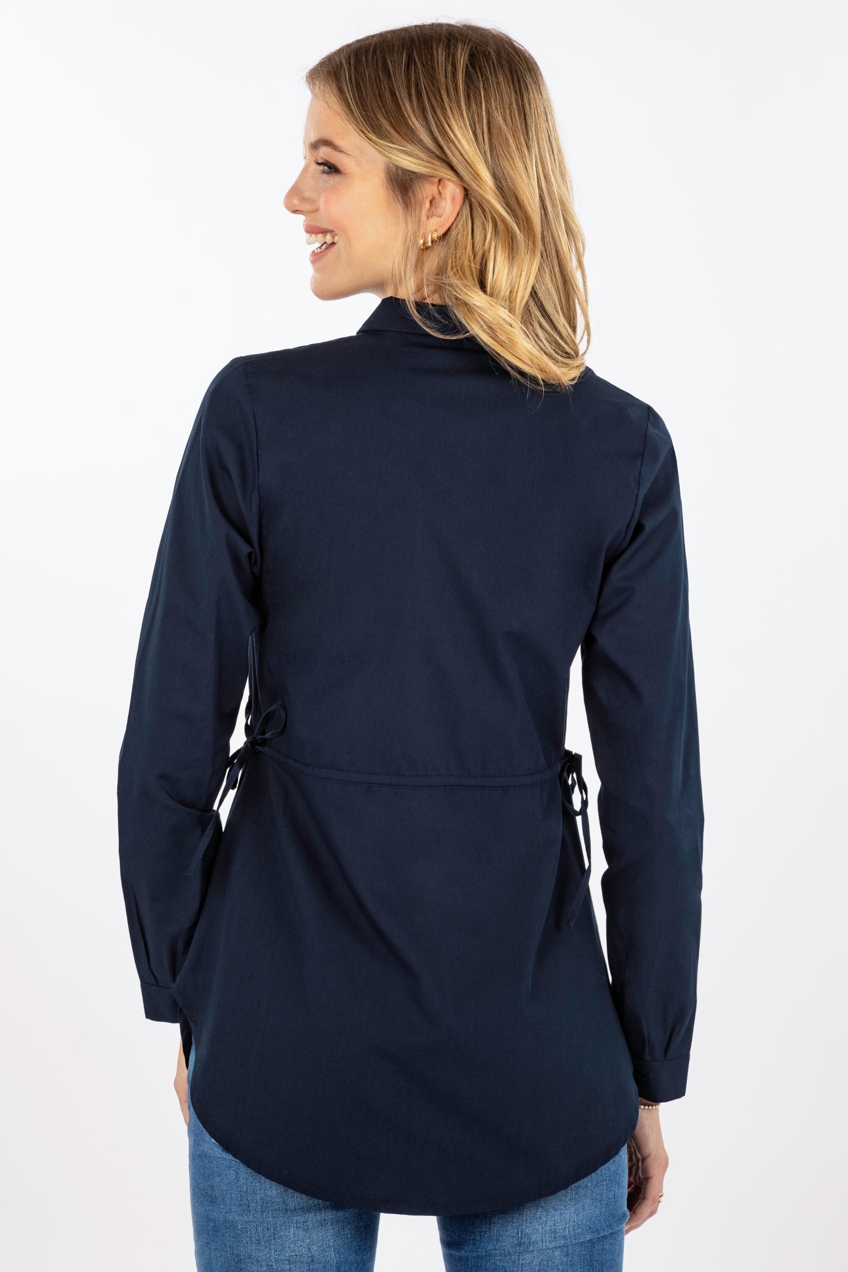 Maternity and nursing blouse navy – Mamarella GmbH