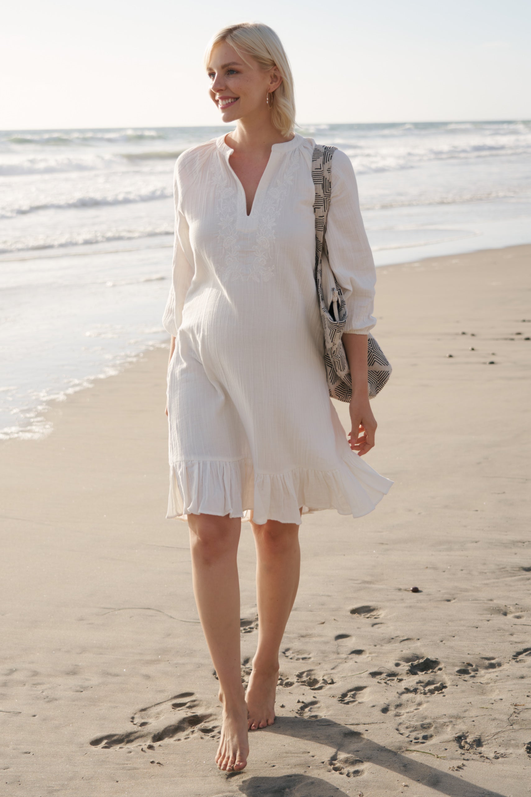 Double Cotton Boho Maternity Dress – Mamarella GmbH